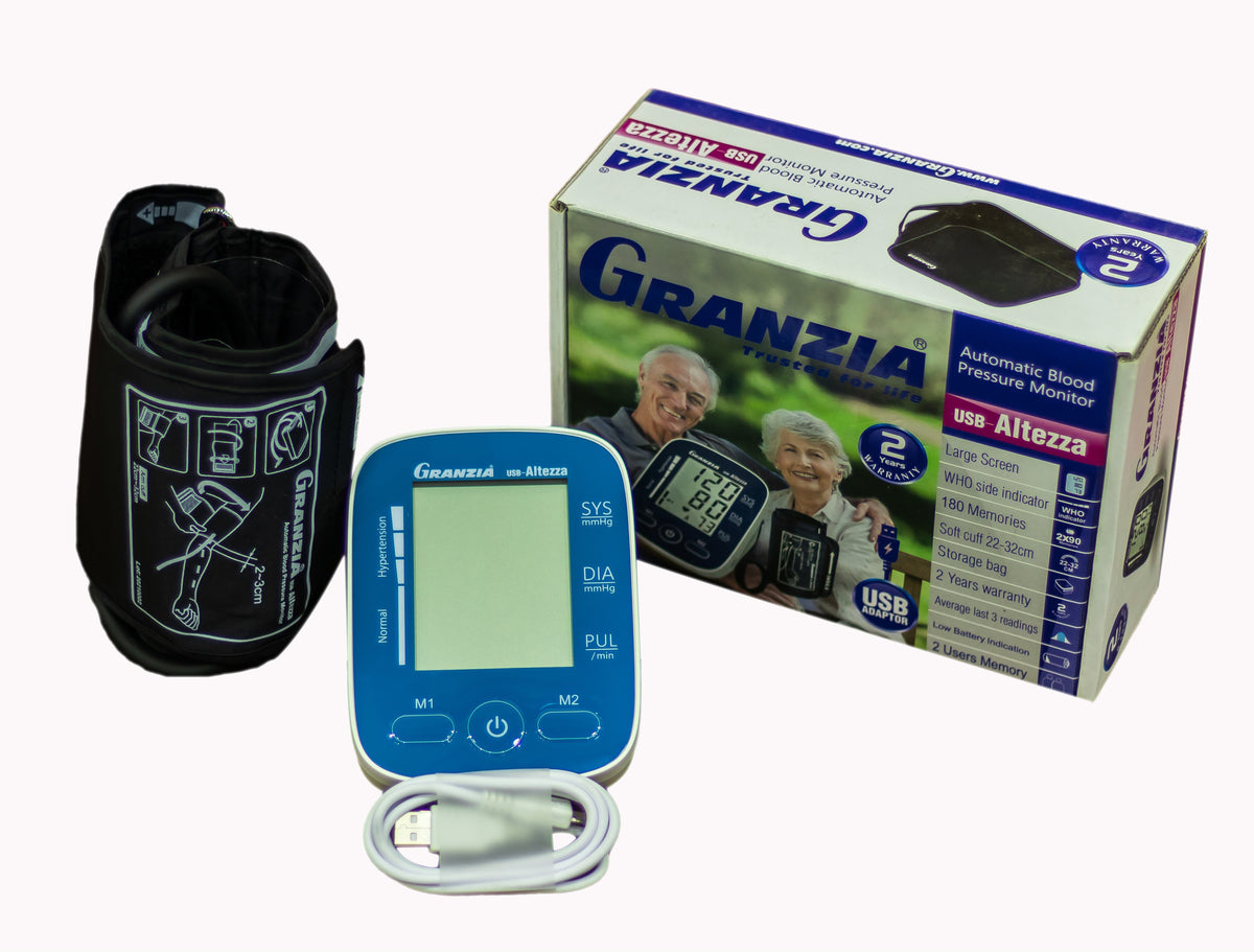 GRANZIA Altezza Large Screen Blood Pressure Monitor with USB Cable ...
