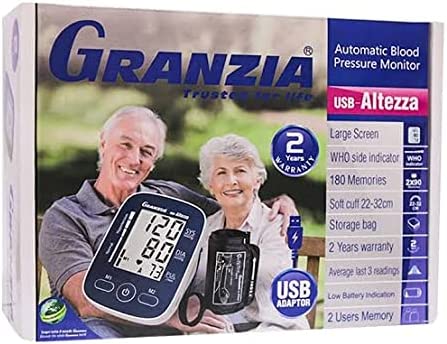 GRANZIA Altezza Large Screen Blood Pressure Monitor with USB Cable ...