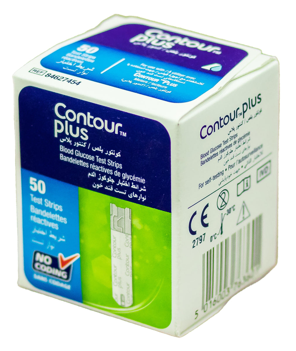 Contour Plus Strips Blood Sugar Test 50 test strips – elkholoodmedical